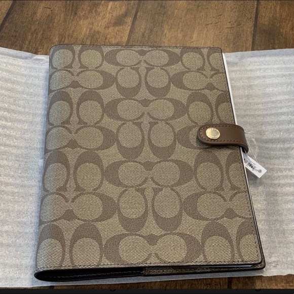 Coach | Accessories | Nwt Coach Notebook In Signature Canvas | Poshmark